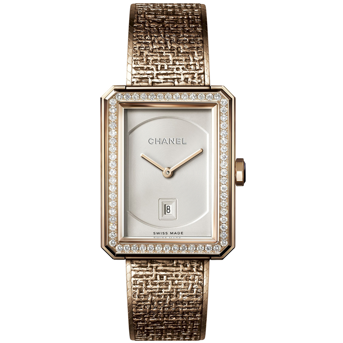 Chanel Boy-Friend Ladies 18K Beige Gold Watch H5315