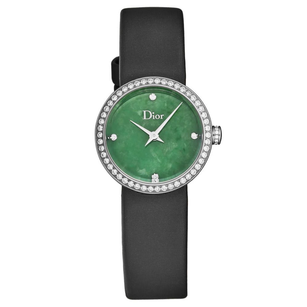 Dior La D De Dior Quartz Diamond Green Dial Ladies Watch CD047160A002