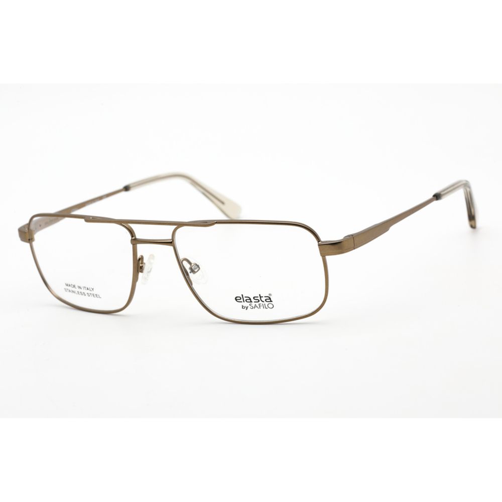 Elasta Mens Brown Rectangular Eyeglass Frames E72360TUI0056