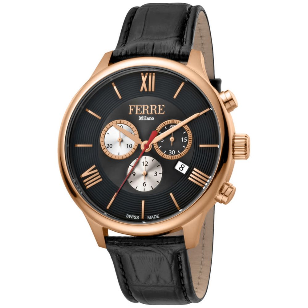 Ferre Milano Classic Chronograph Quartz Black Dial Mens Watch FM1G144L0031