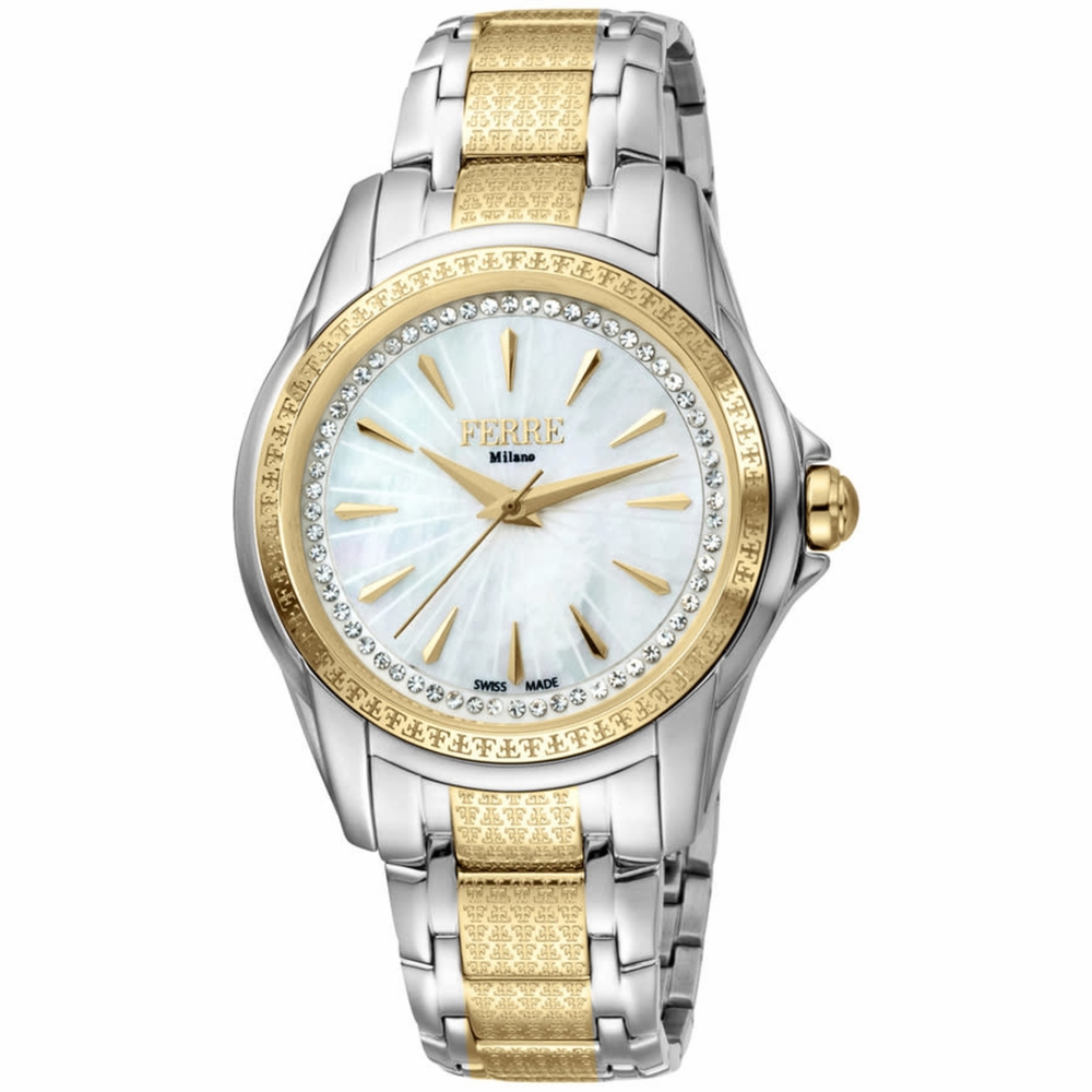Ferre Milano Classic Quartz White Dial Ladies Watch FM1L119M0081
