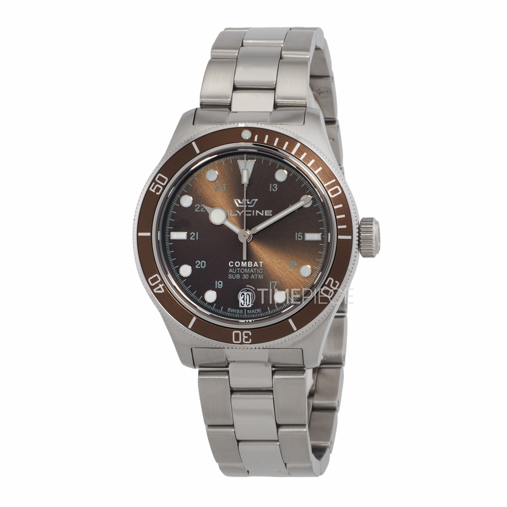 Glycine Combat Sub 36 Automatic Brown Dial Ladies Watch GL0338