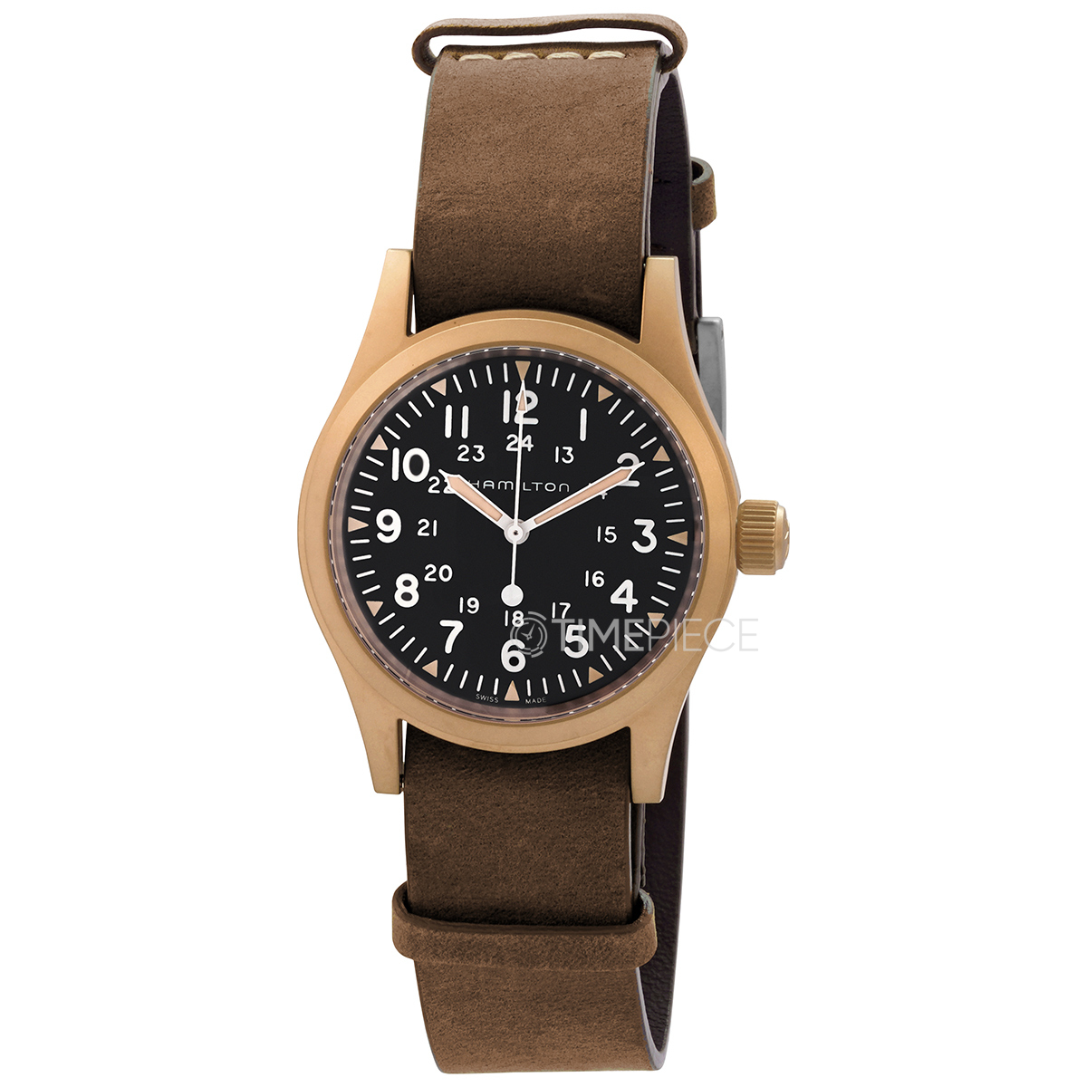 Hamilton Khaki Field Hand Wind Black Dial Mens Watch H69459530