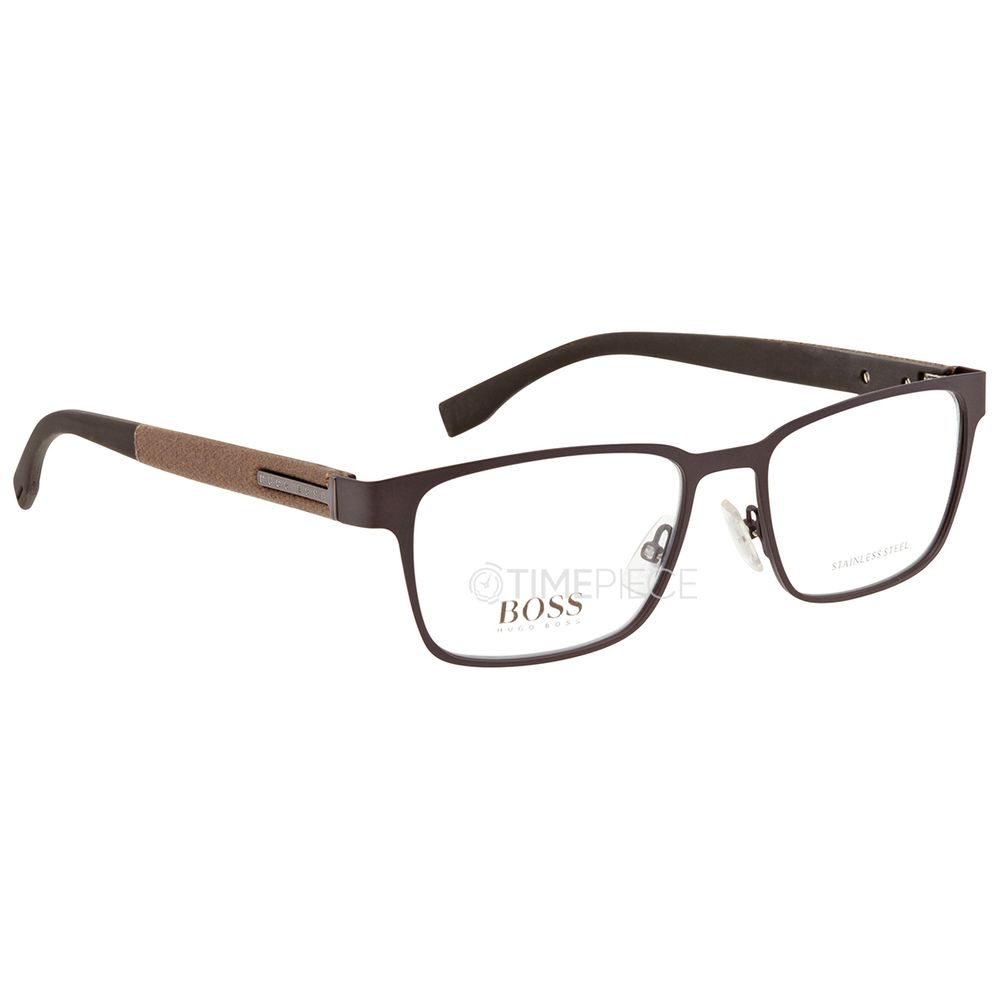 Hugo Boss Mens Brown Square Eyeglass Frames 09860YZ40053
