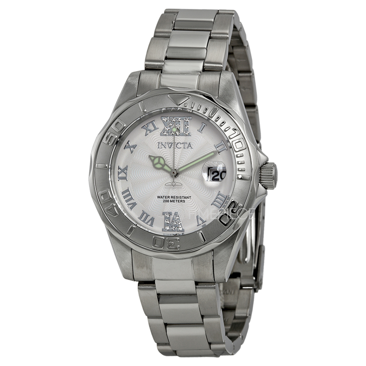 Invicta Pro Diver White Dial Stainless Steel Ladies Watch 14790