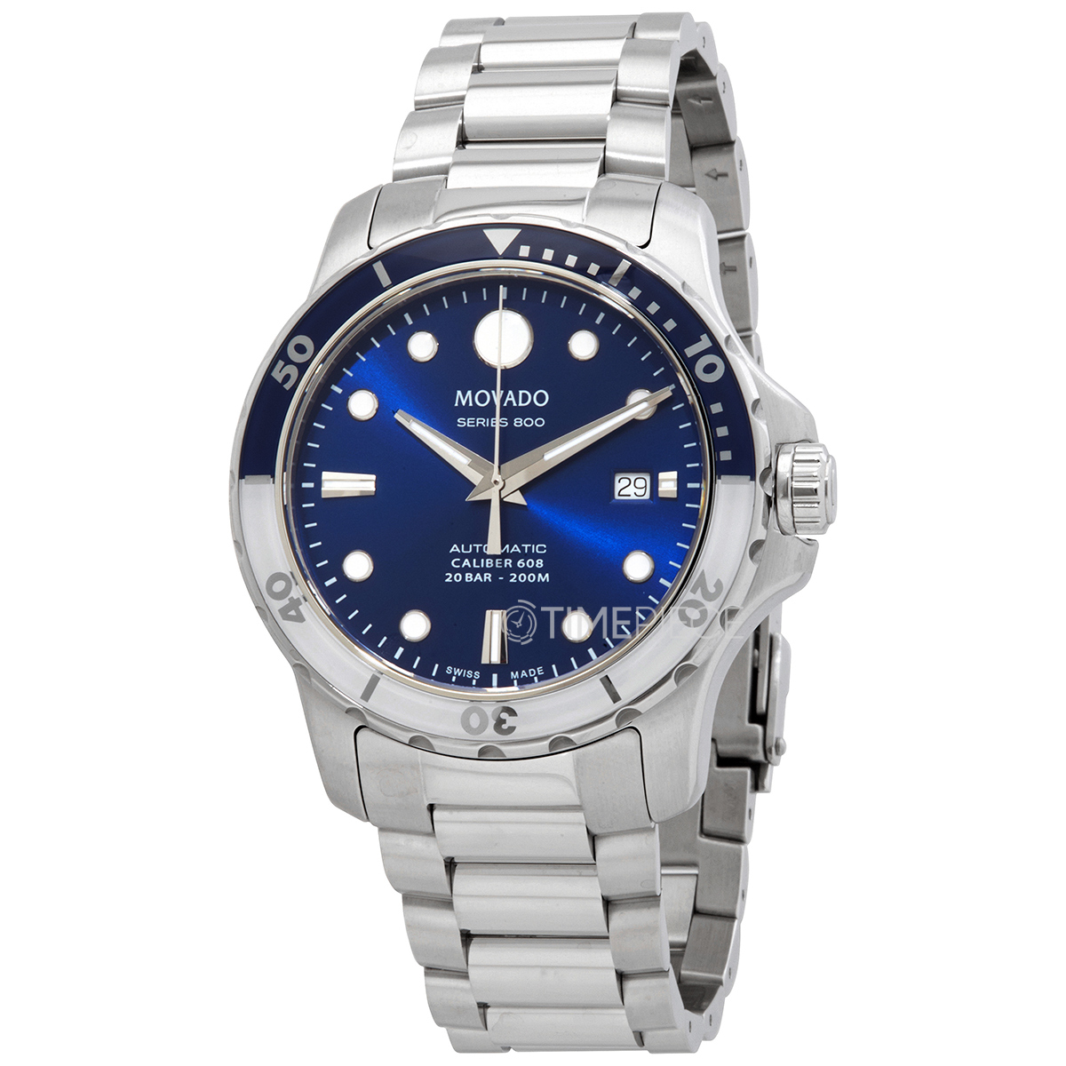 Movado Series 800 Automatic Blue Dial Mens Watch 2600158