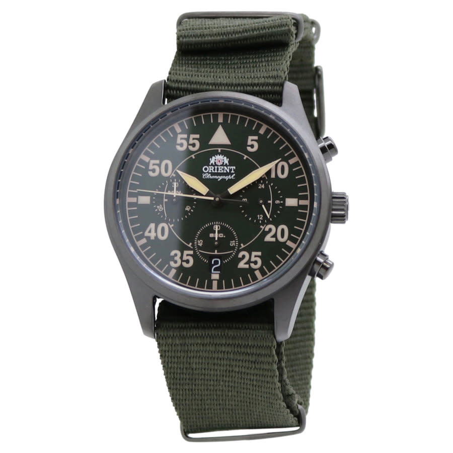 Orient Pilot Quartz Green Dial Mens Watch RA-KV0501E10B
