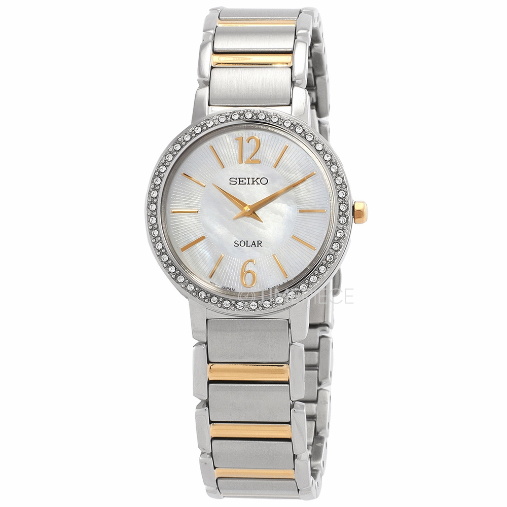 Seiko Solar Mother of Pearl Dial Ladies Watch SUP469