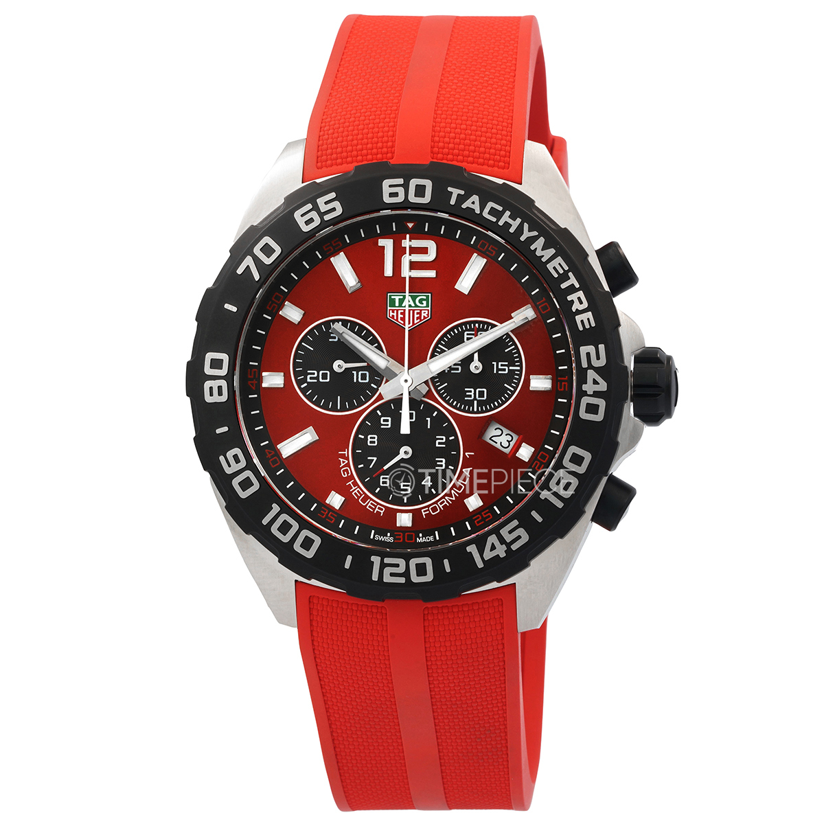 Tag Heuer Formula 1 Chronograph Quartz Red Dial Mens Watch CAZ101AN.FT8055