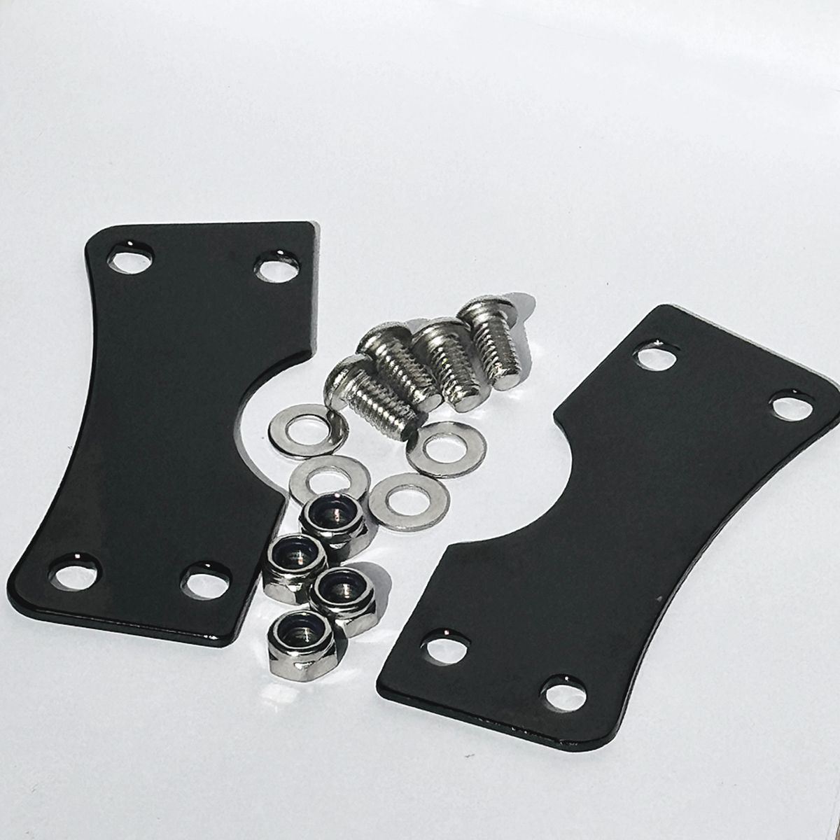 Black 21" Wheel Front Fender Relocation Brackets for Harley Touring ...