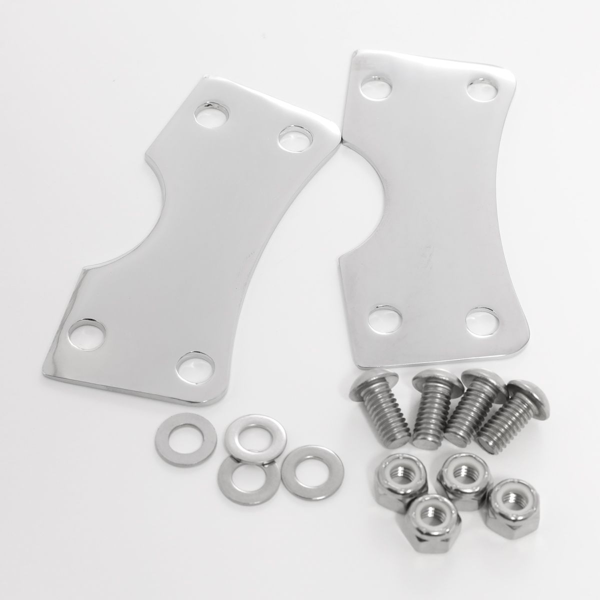 Chrome 21" Wheel Front Fender Relocation Brackets for Harley Touring ...