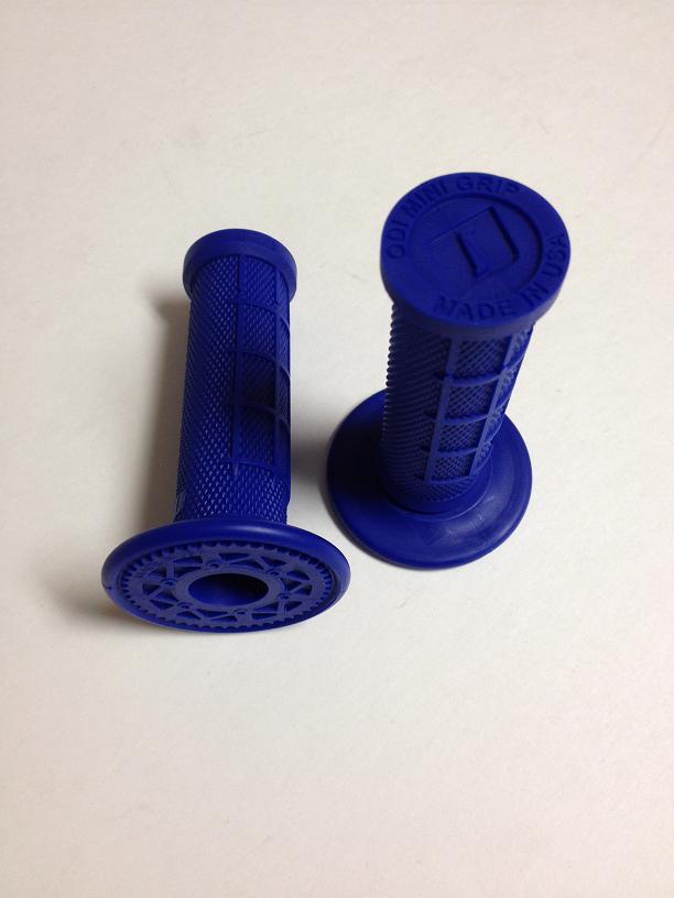 ODI Blue Mini MX Half Waffle Single Durometer MX Grips.