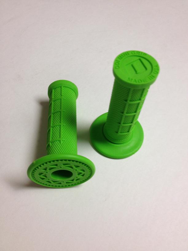 ODI Neon Green Mini MX Half Waffle Single Durometer MX Grips