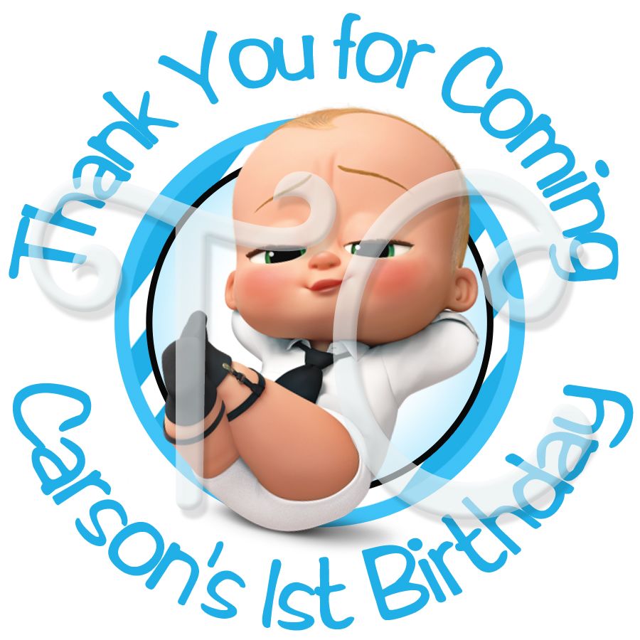 Boss Baby Custom Birthday Stickers