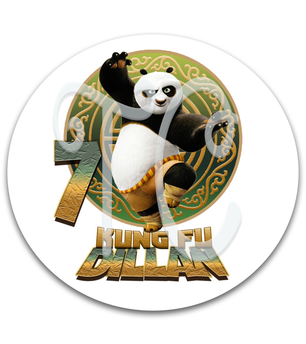 Kung Fu Panda Personalized Birthday Stickers