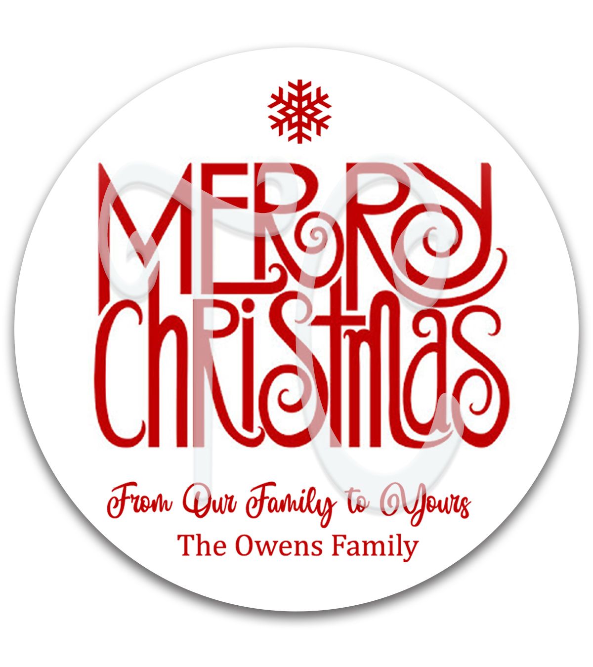 Merry Christmas Custom Stickers