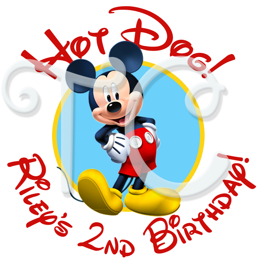 Mickey Mouse Clubhouse personalized birthday stickers