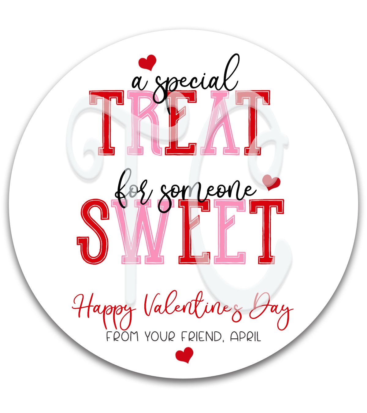Happy Valentines Day Sweet Treats Custom Gift Tag Stickers Favors ...