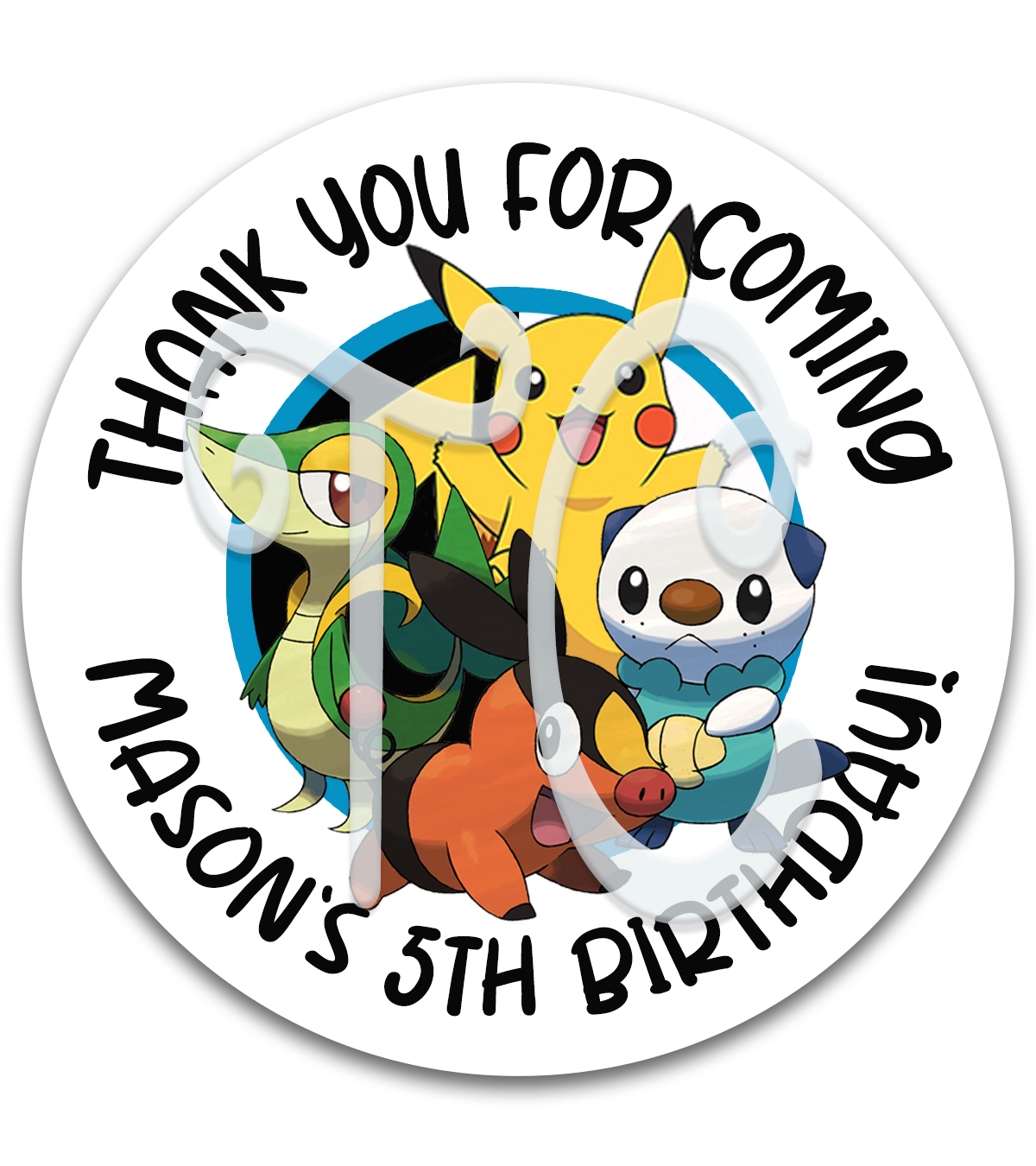 Pokemon Gift Tag Sticker Labels, Pokemon Stickers, Pokemon Party Supplies