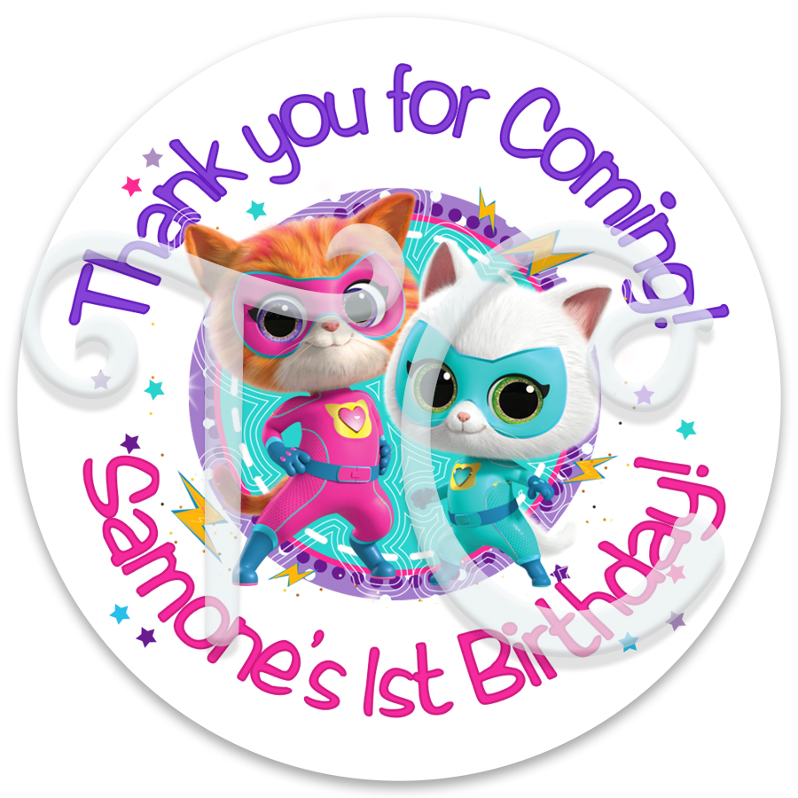 SuperKitties Custom Birthday stickers