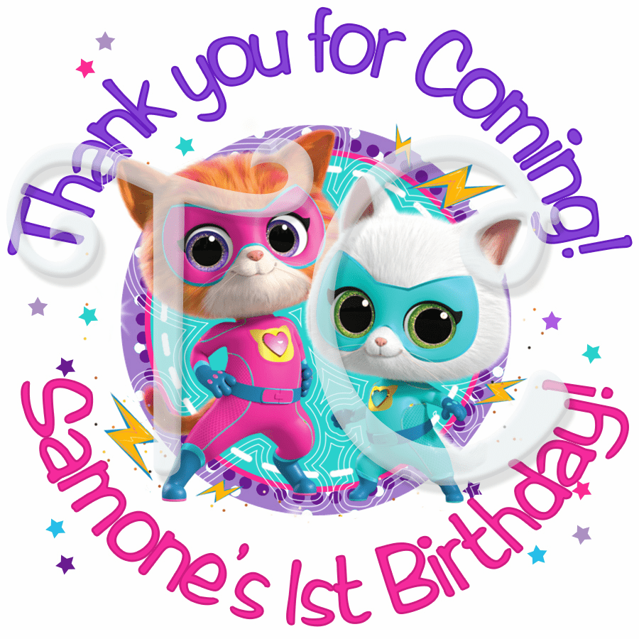 SuperKitties Custom Birthday stickers