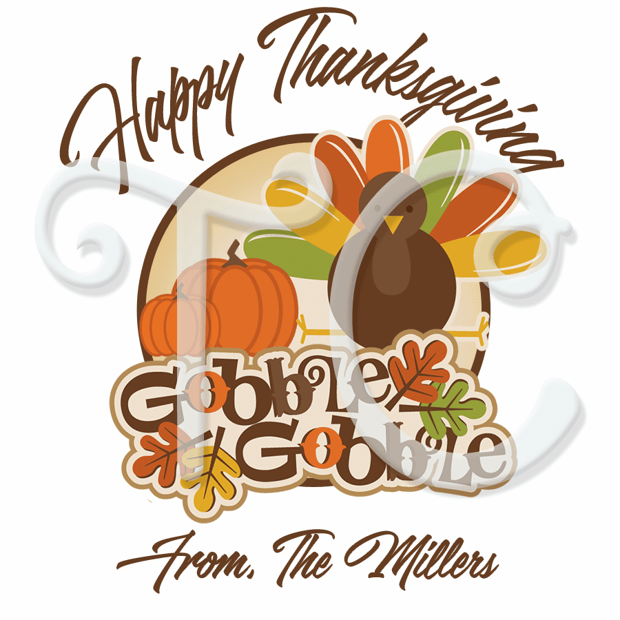 Thanksgiving personalized sticker