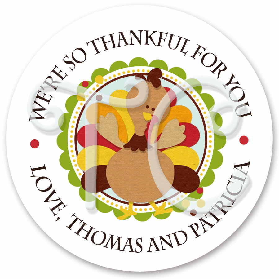 Thanksgiving Turkey personalized sticker