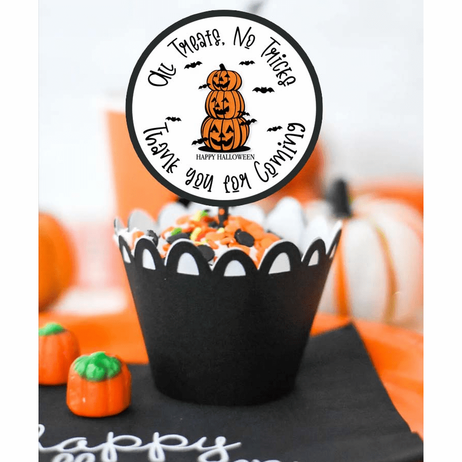 All Treats no Tricks Custom Halloween Stickers