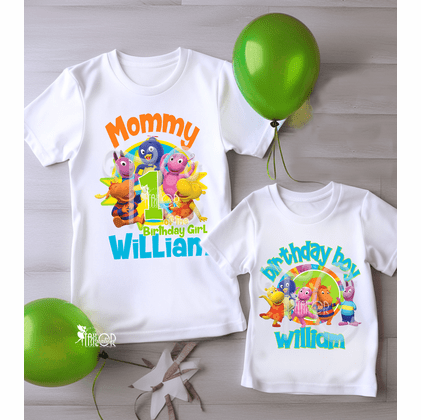 Backyardigans Birthday Outfit, Custom Backyardigans Shirt, Matching ...