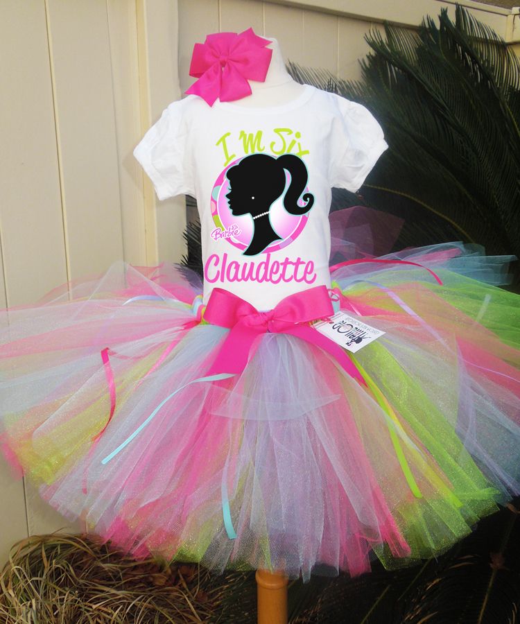 Barbie Personalized Birthday tutu Set