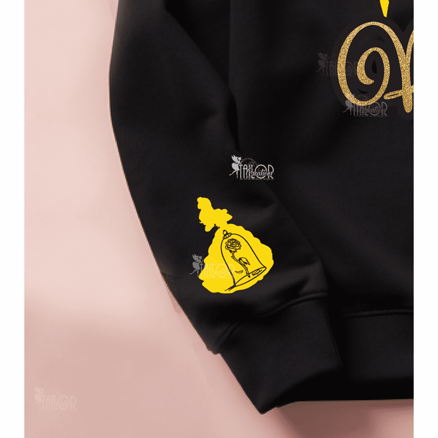 Belle Glitter Beauty and the Beast Personalized Disneyland Sweatshirt ...