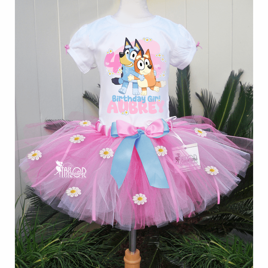 Bluey Birthday Girl Shirt, Blue Dog Birthday Shirt, Bluey Daisy ...