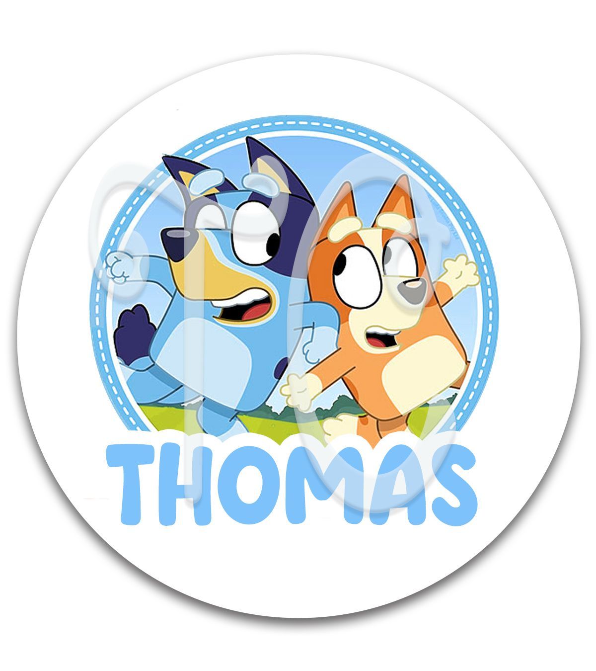 Bluey Custom Birthday Stickers