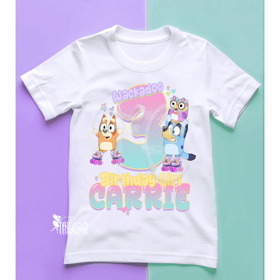 Bluey Custom Birthday Tutu Dress, Bluey Pastel Dress, Bluey Girls ...