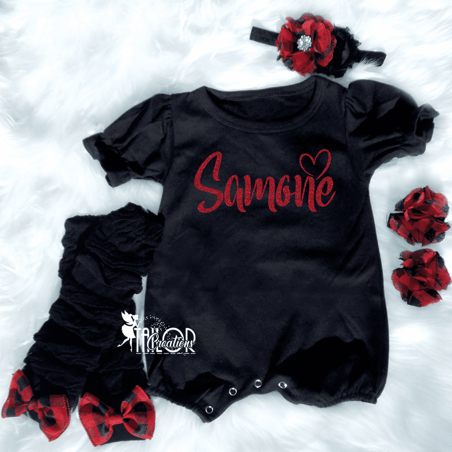 Buffalo Plaid Custom Romper Outfit