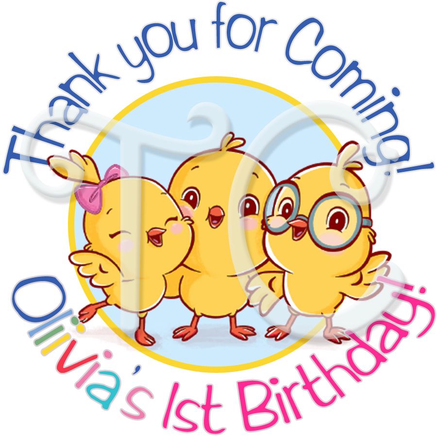 Canticos Custom Birthday Gift Tag Labels Favors Goody Bags Candy Stickers