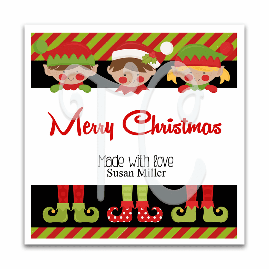 Christmas Elf Custom Stickers