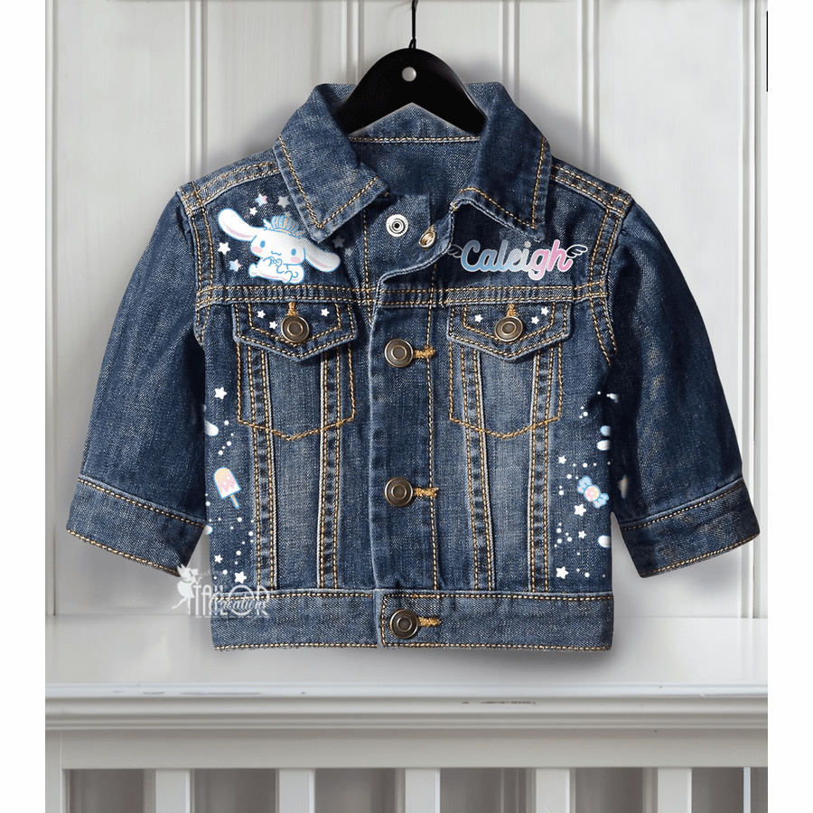 Cinnamoroll Jean Jacket, Kawaii Jean Jacket, Kawaii Denim, Cinnamon ...