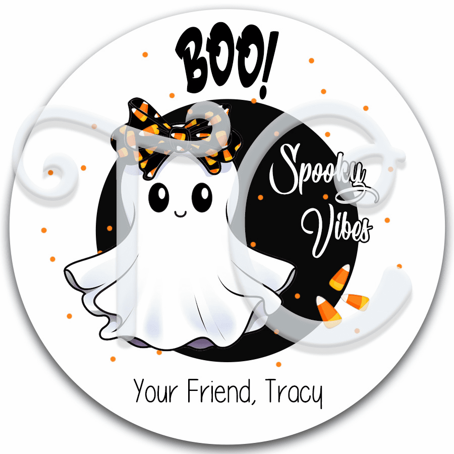 Cute Candy Corn Ghost Halloween Stickers