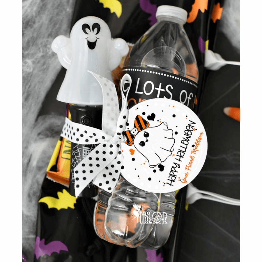 Cute Girl Ghost Halloween Custom Stickers