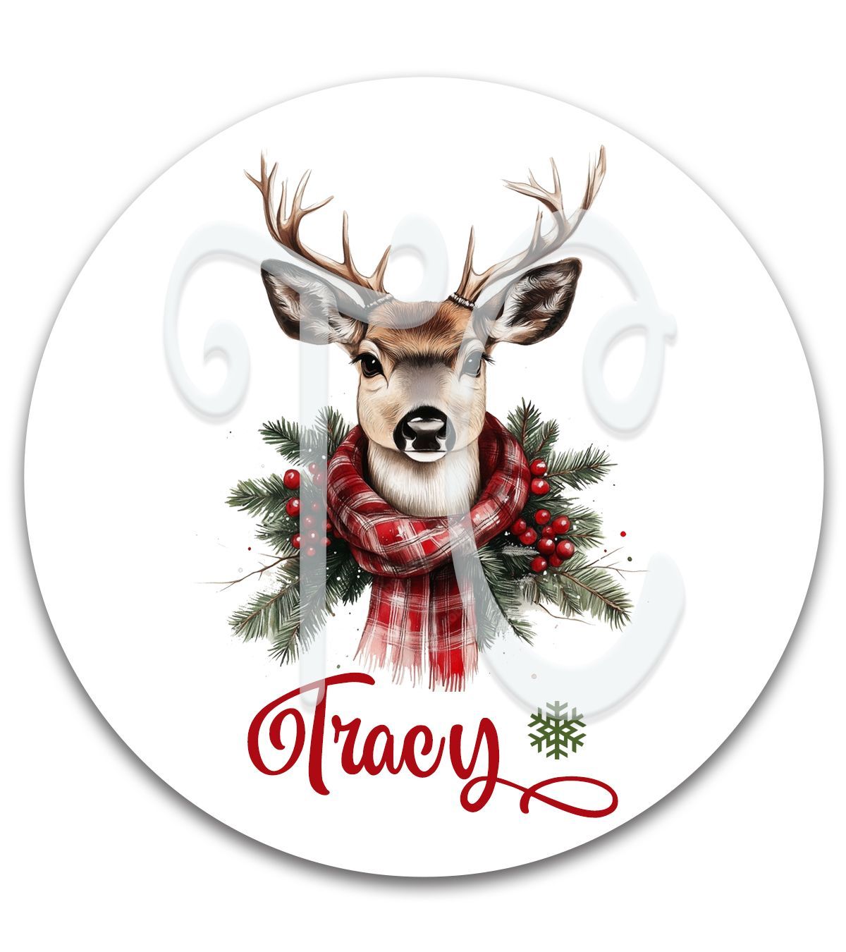 Deer Christmas Deer Custom Gift Tag Sticker Labels, Christmas ...