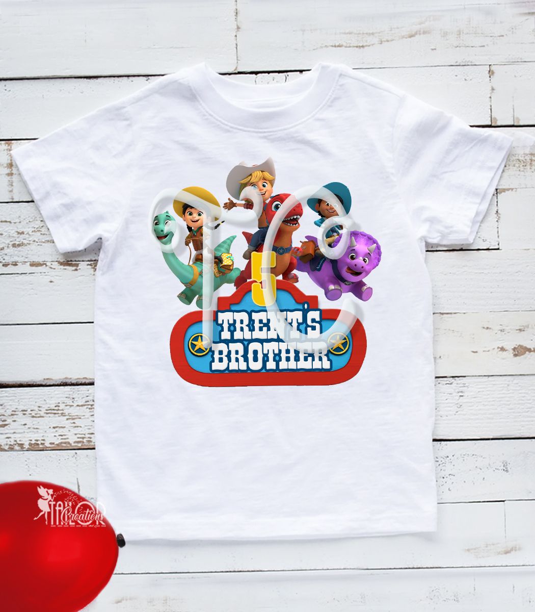 Dino Ranch Custom Family Birthday Shirt