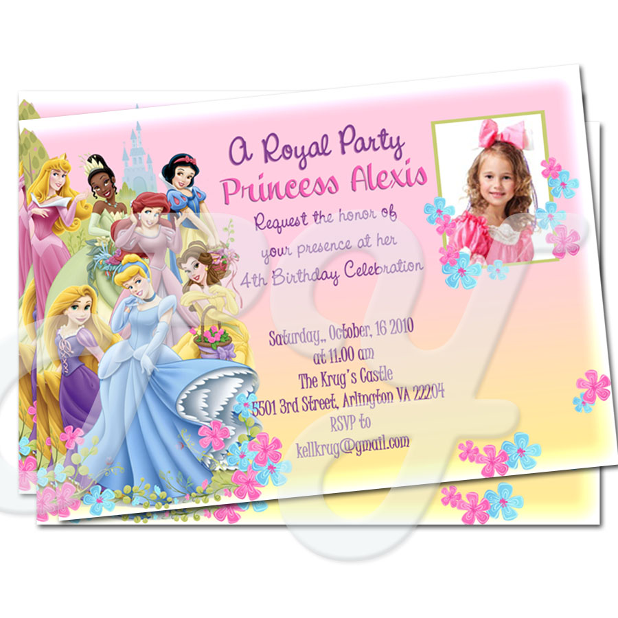 Disney Princess personalized Invitations
