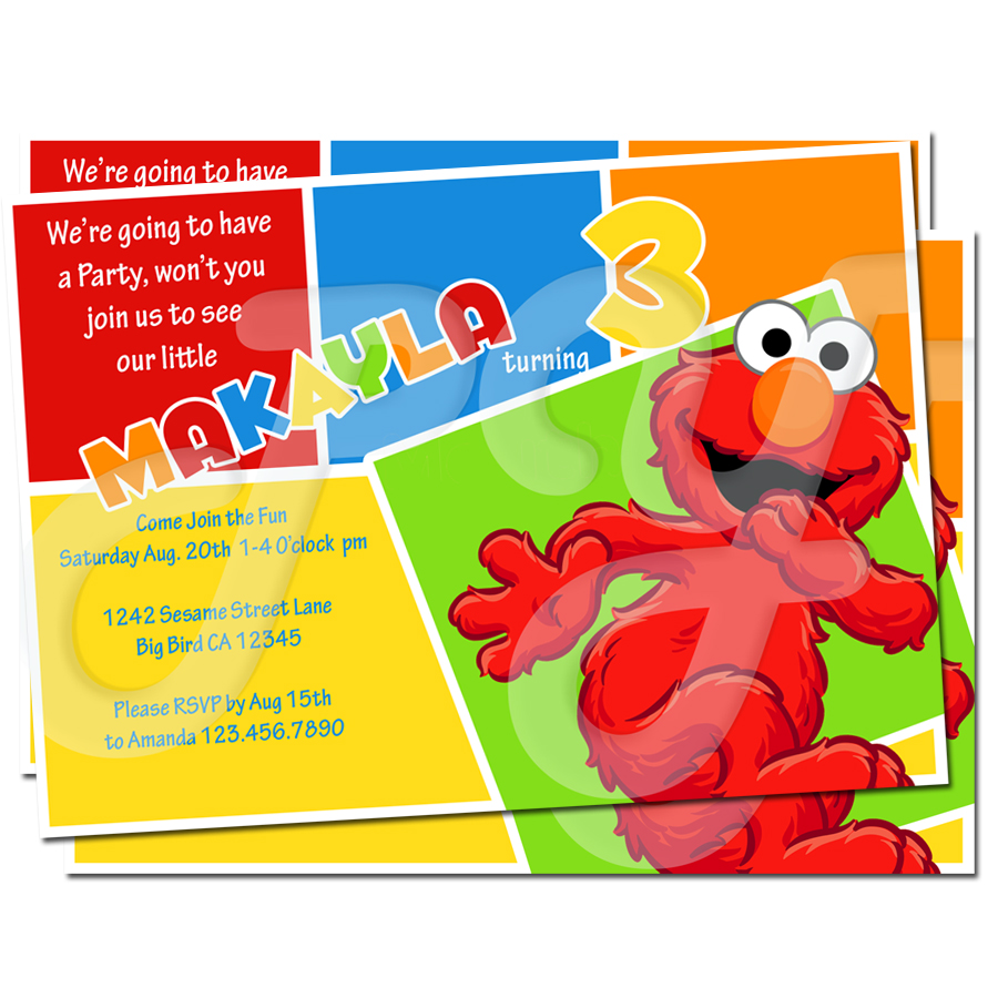 Elmo Personalized Invitations