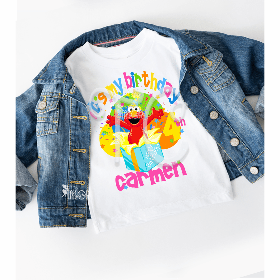 Elmo Sesame St Mom Birthday Shirt, Sesame St Elmo Matching Birthday ...