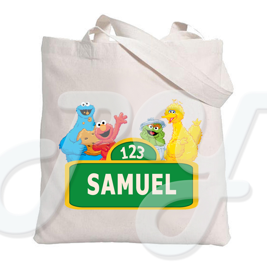 Elmo Sesame St Personalized tote bag