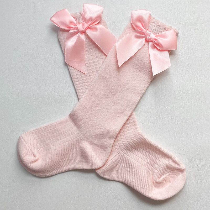 Girls Bow Knee High Socks