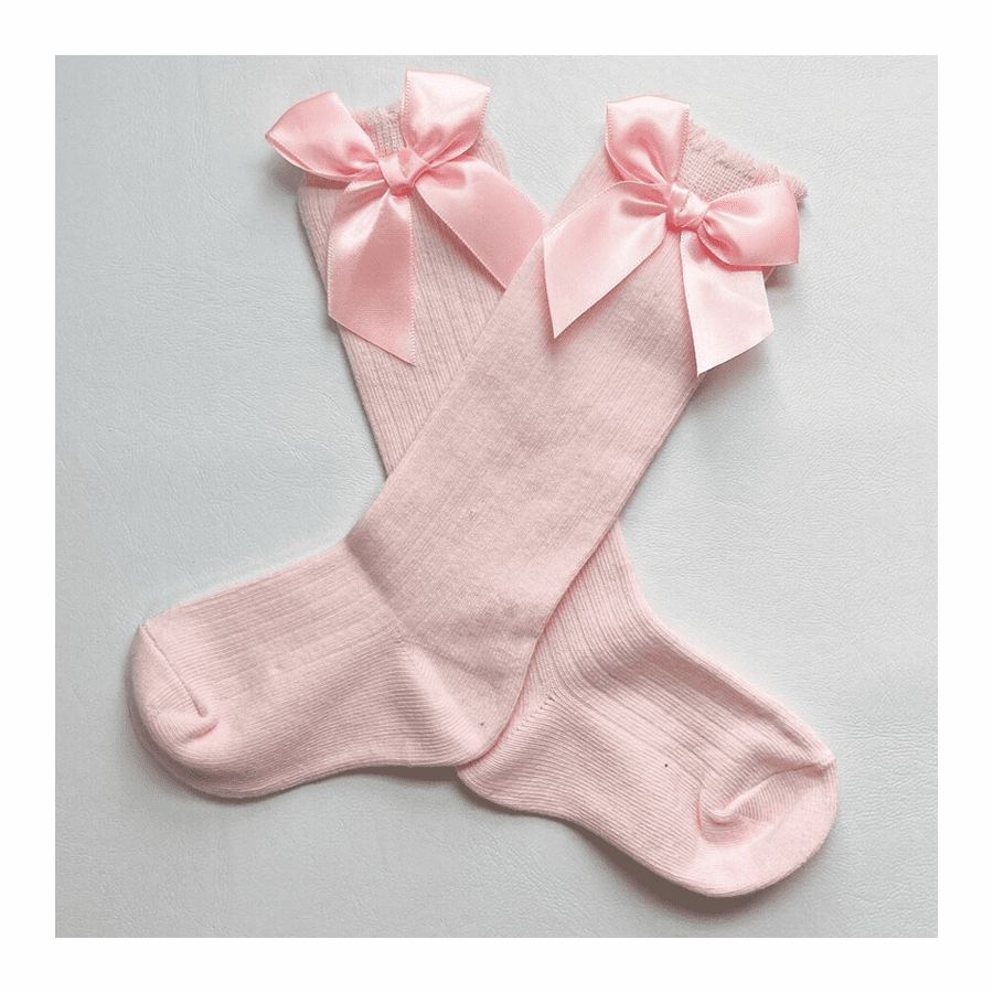Girls Bow Knee High Socks