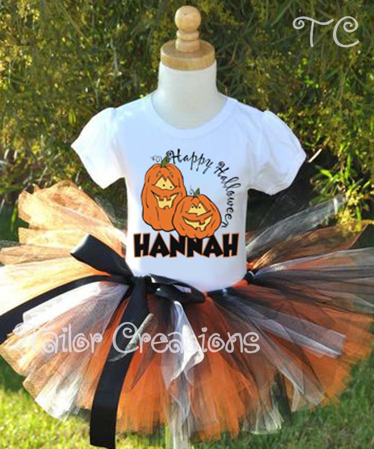 Halloween personalized birthday tutu set