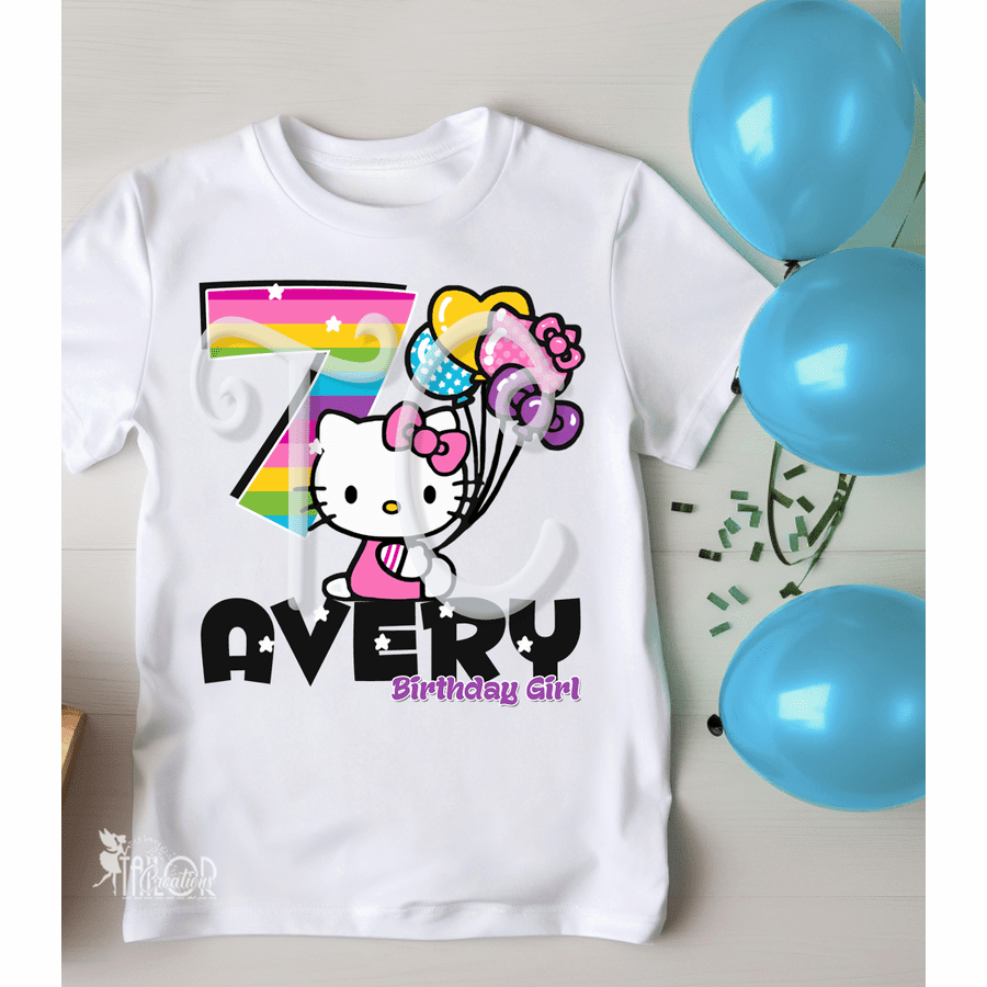 Hello Kitty Cat Birthday Denim Outfit, Hello Kitty Birthday Outfit Set ...